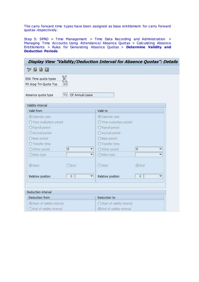 How to create Leave balance carry forward in SAP HCM | DOCX | Technology & Computing