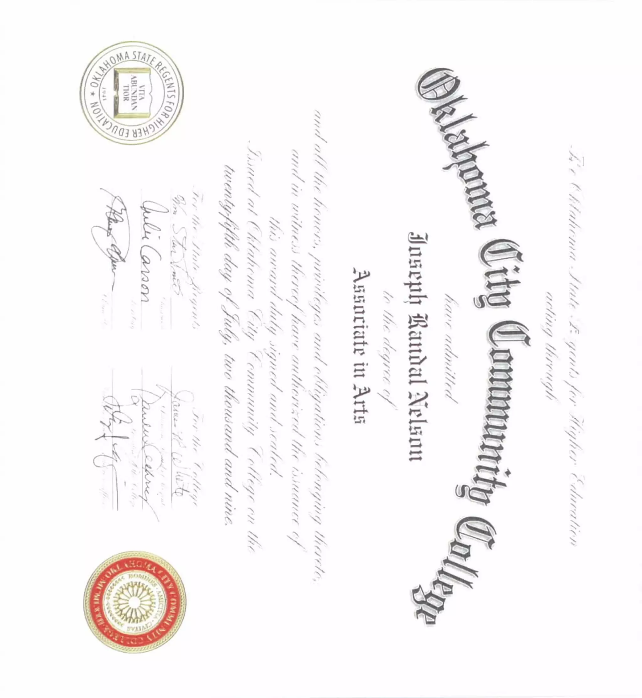 OCCC Diploma | PDF