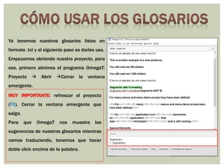 Guía para utilizar OmegaT | PPTX