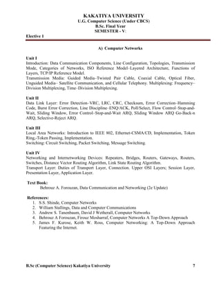 360 b sc(cs) - semester v ku | PDF