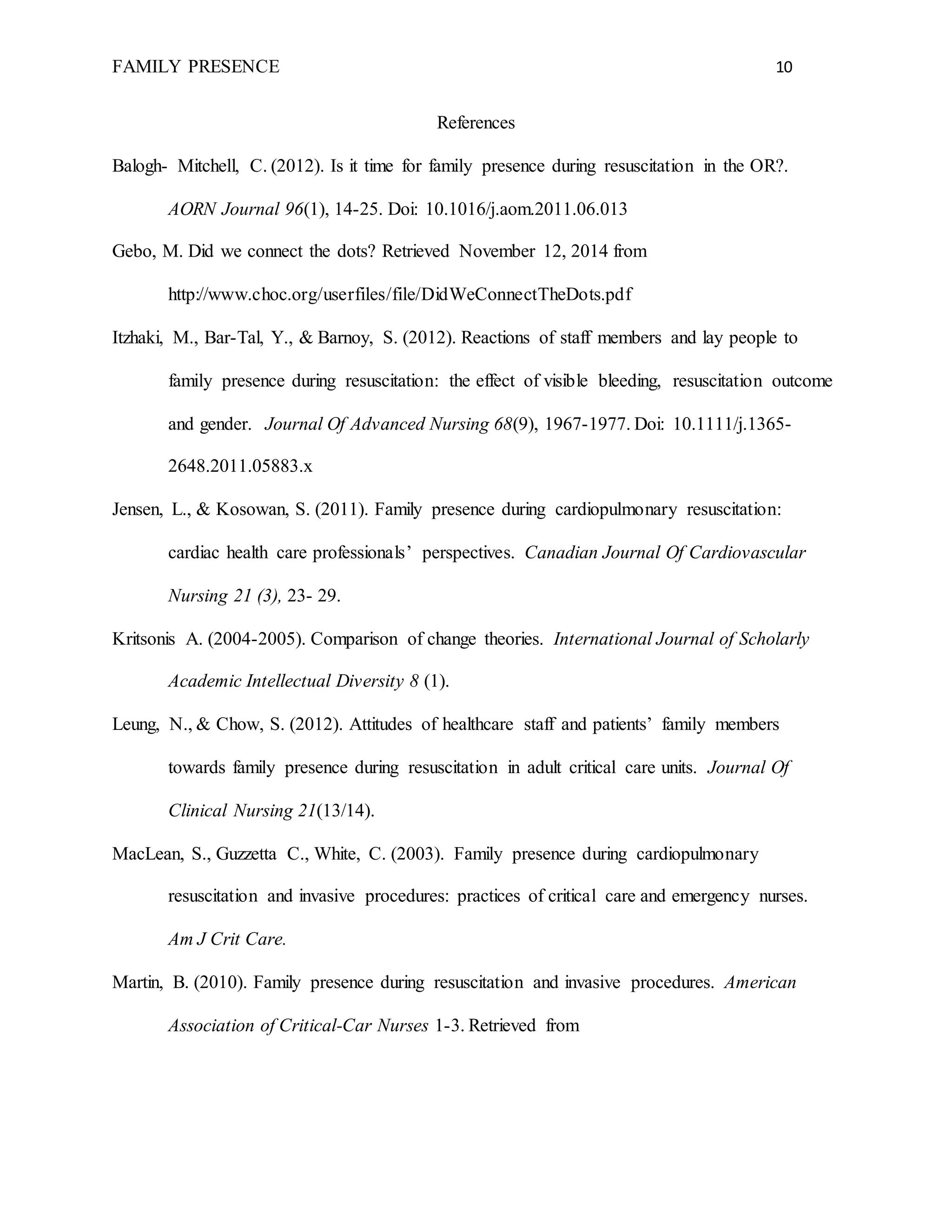 Family Presence | DOCX