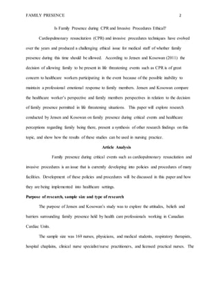 Family Presence | DOCX