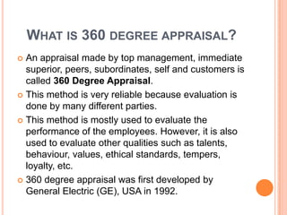 360 degree appraisal system | PPTX