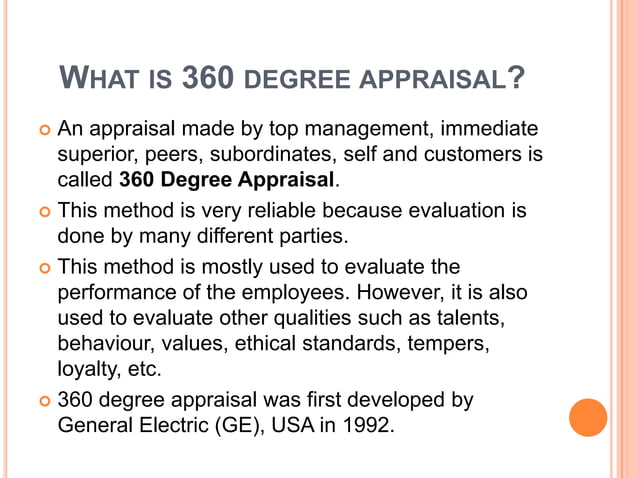 360 degree appraisal system | PPT