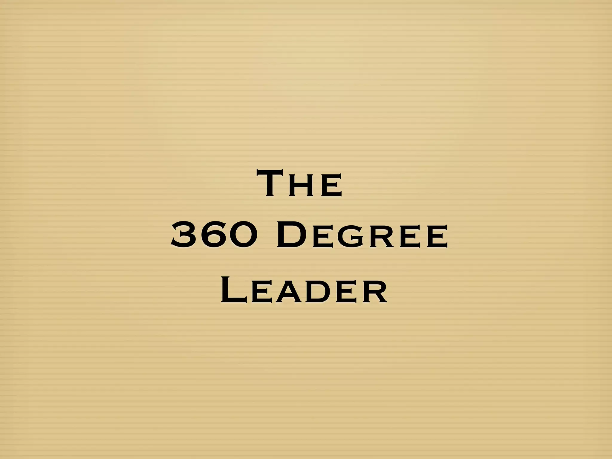 360 Degree Leadership | PPT