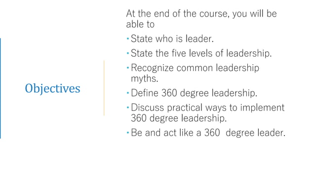 360 degrees leadership | PPTX