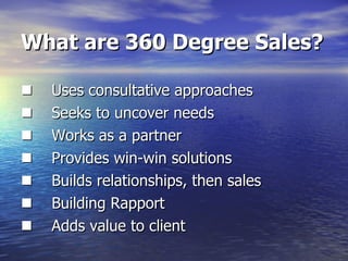 360 Degree Sales Cycle | PPT