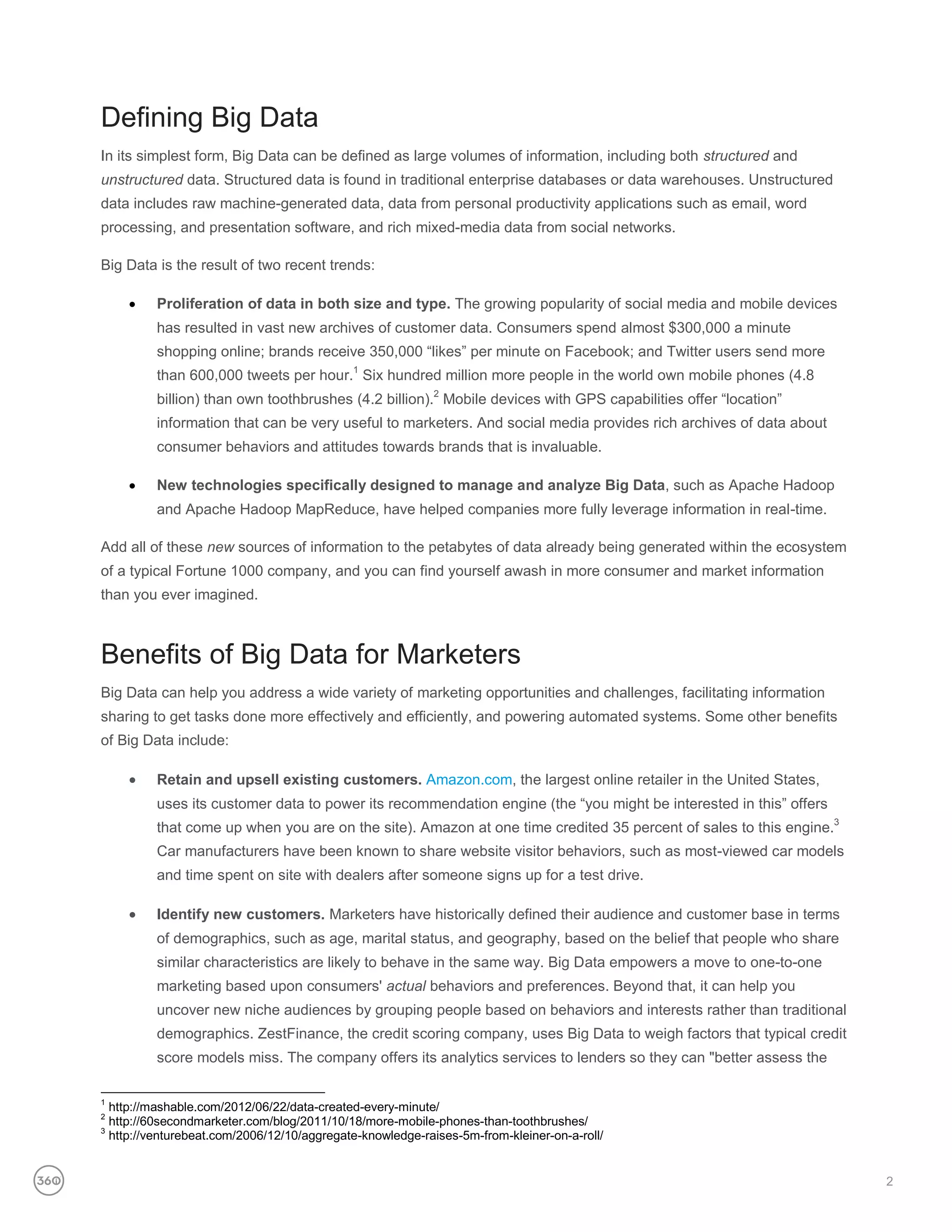 360i Report: Big Data | PDF