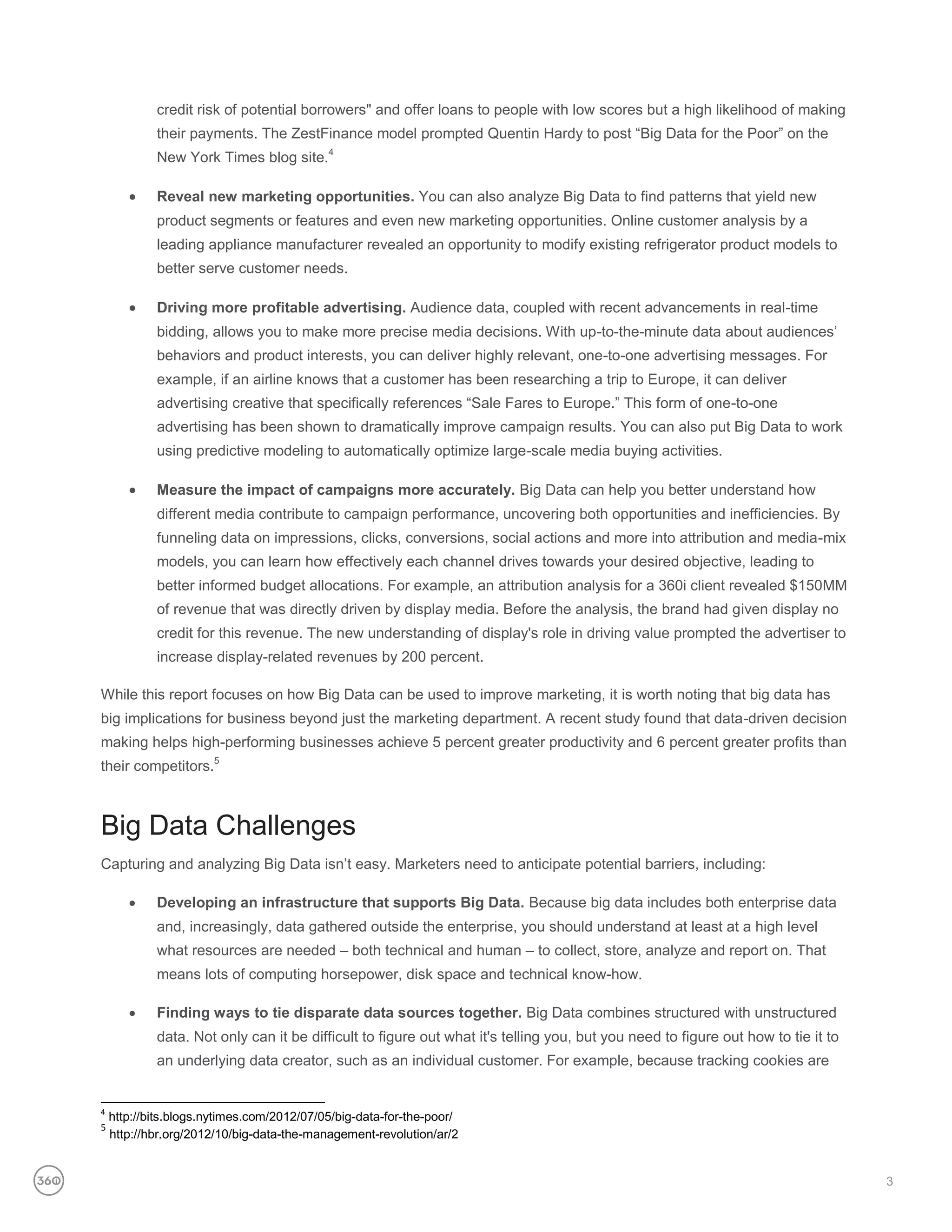 360i Report: Big Data | PDF