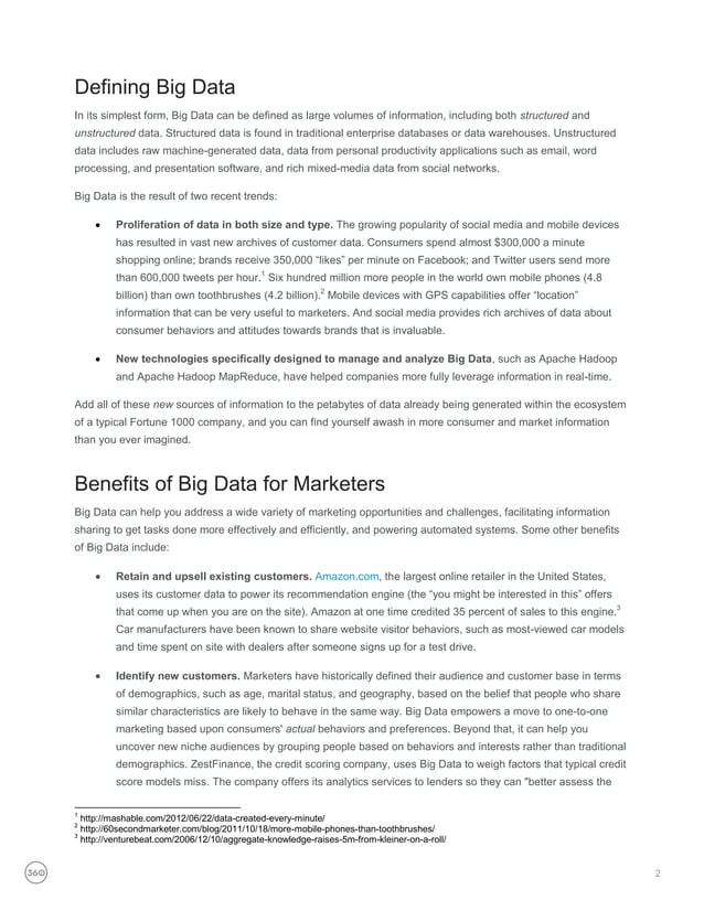 360i Report: Big Data | PDF