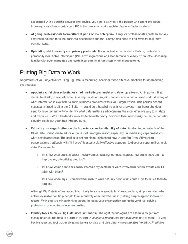 360i Report: Big Data | PDF