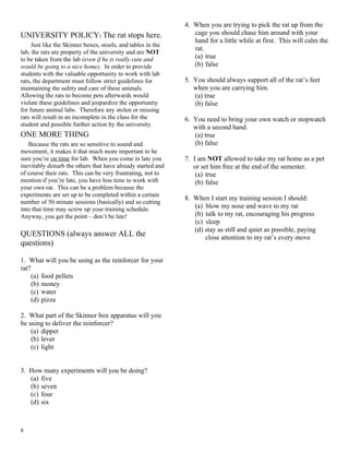Rat Lab Manual | DOC