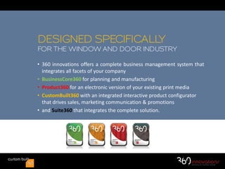 CustomBuilt360 - Fenestration Quoting Software | PPT