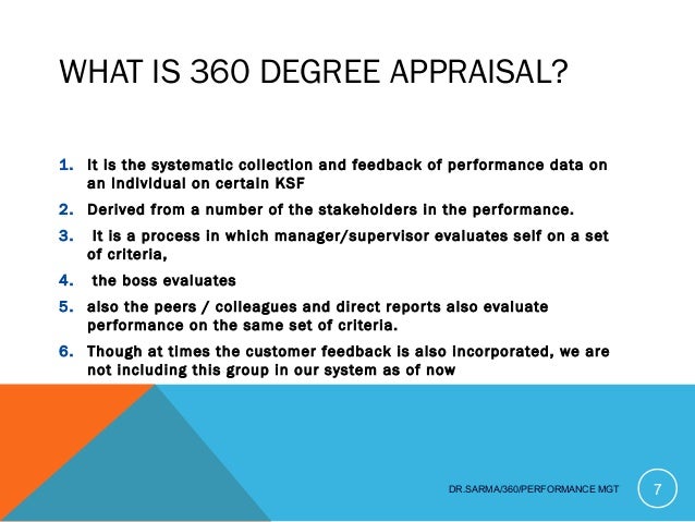 designing a perfect 360 degree Performance assessment Model