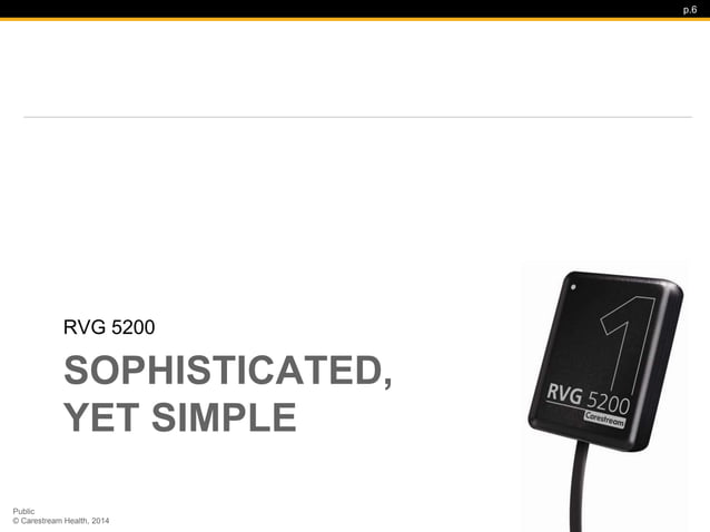The RVG 5200 From Carestream Dental. Digital Xray Sensor System. | PPTX ...
