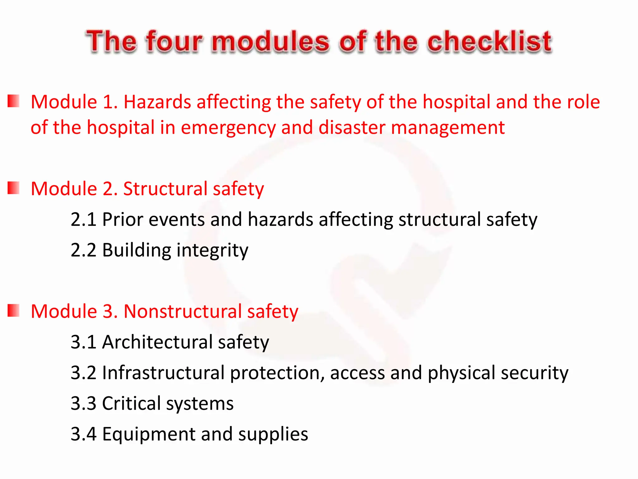 HOSPITAL safety Indexx For Education Use | PPTX