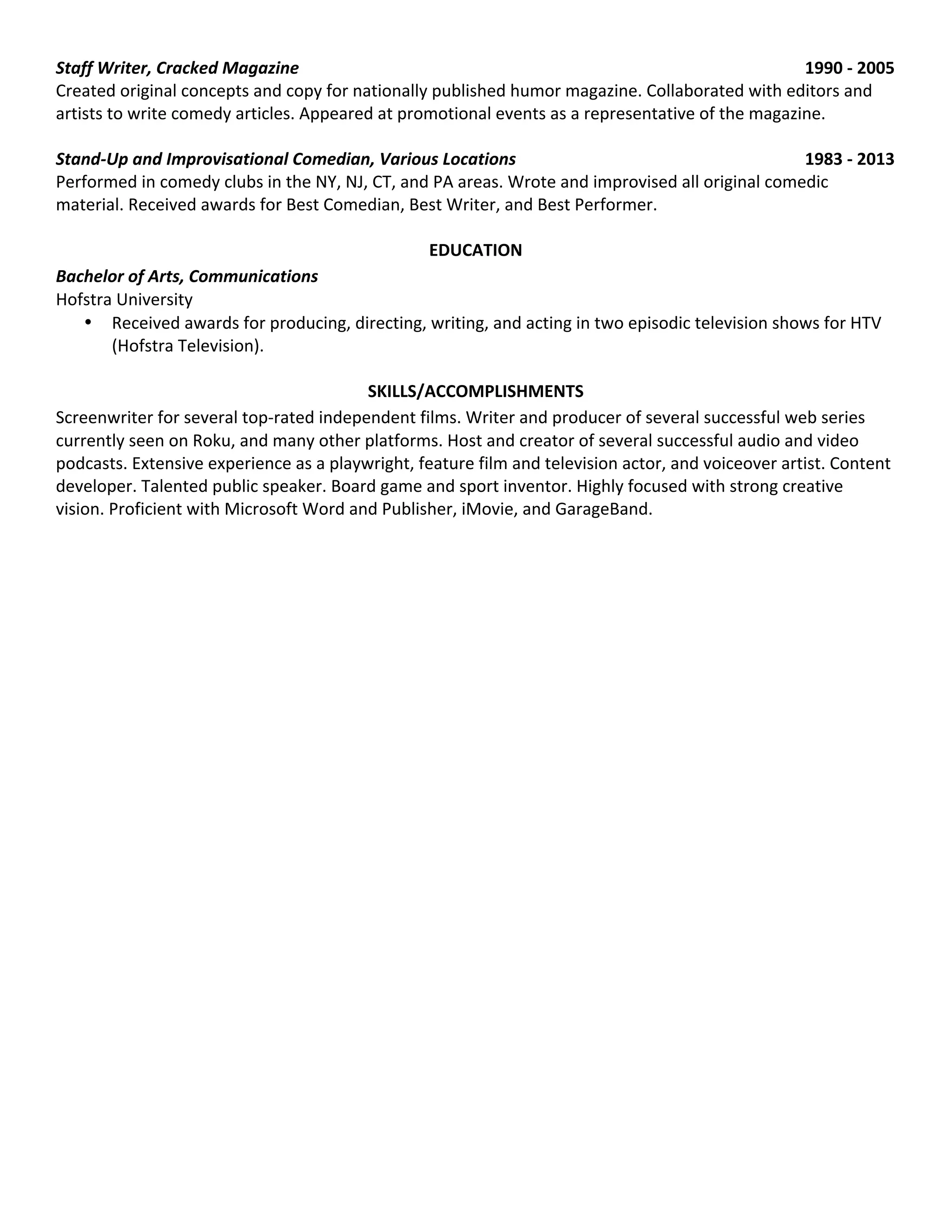 Steve Strangio Resume_2016 | PDF