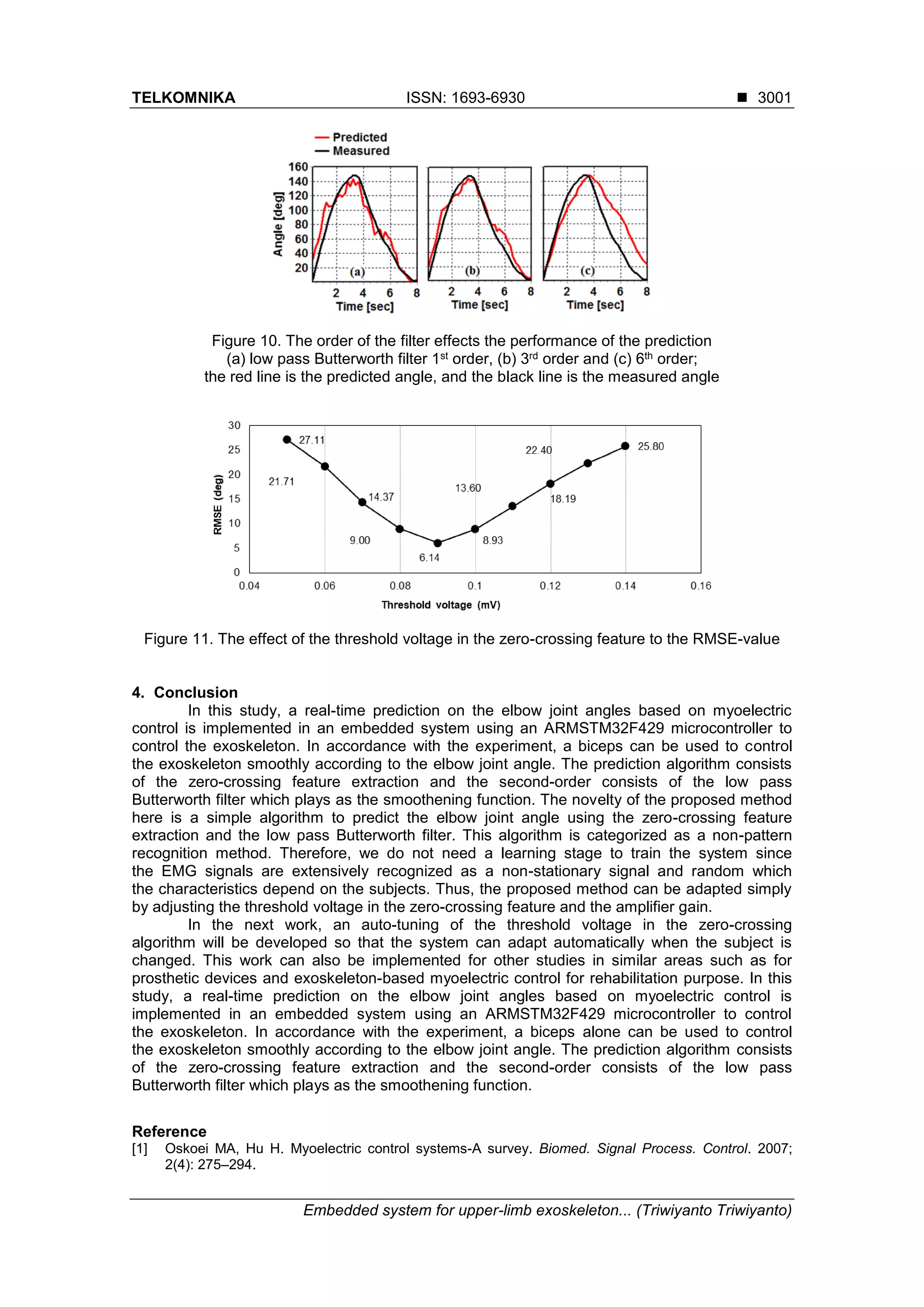 Embedded system for upper-limb exoskeleton based on electromyography control | PDF