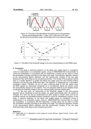 Embedded system for upper-limb exoskeleton based on electromyography control | PDF