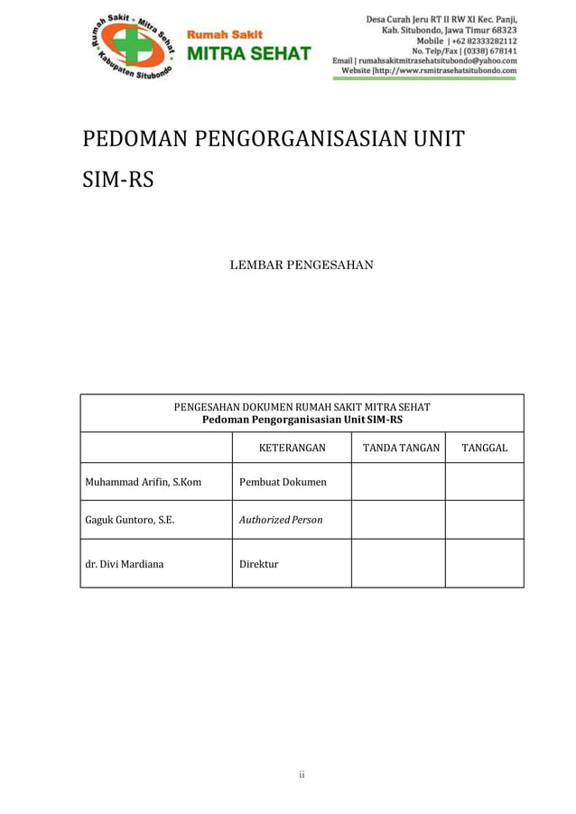 361224328 pedoman-pengorganisasian-sim-rs | PDF