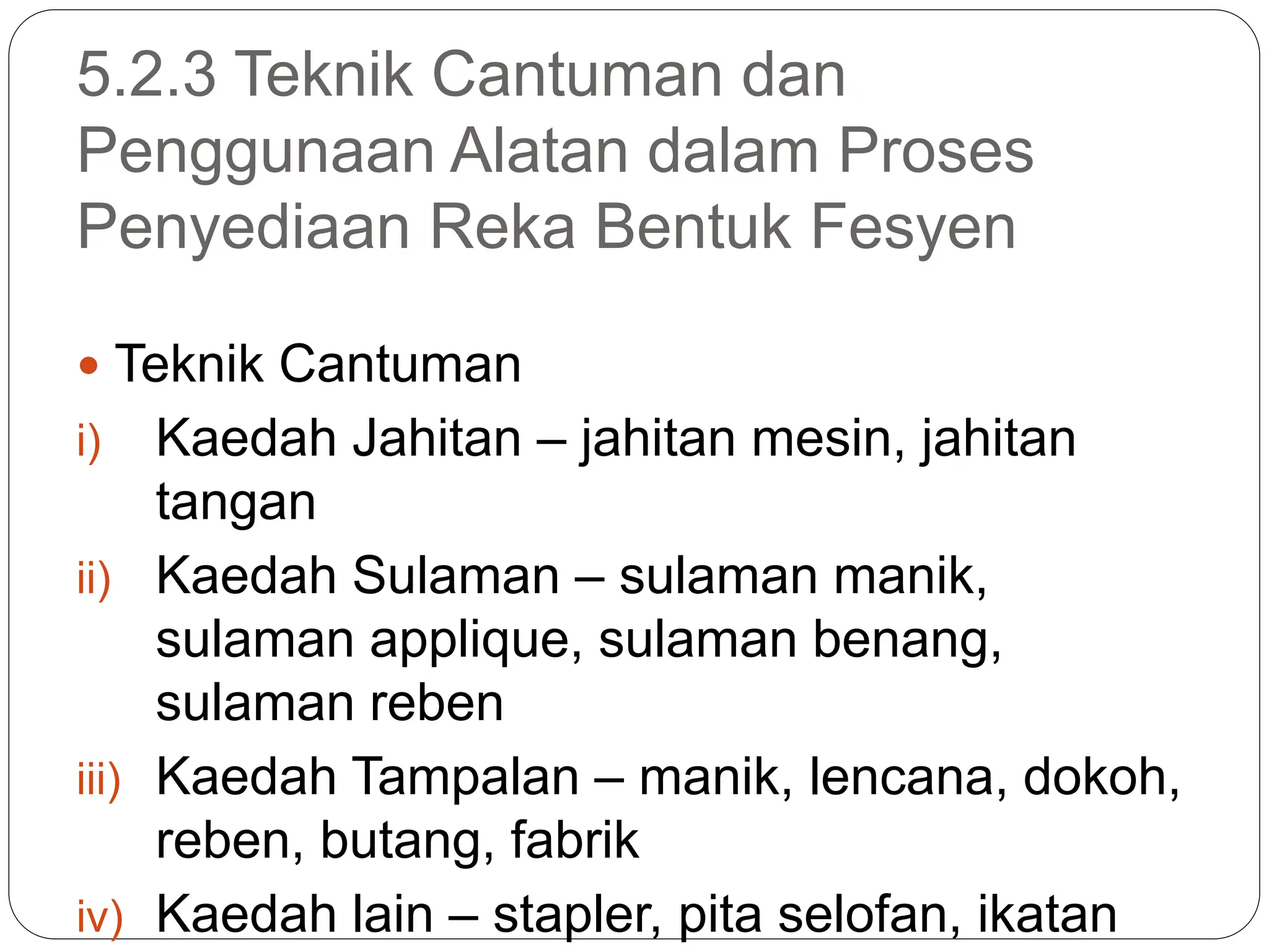 BAB 5 REKA BENTUK FESYEN TINGKATAN 1 KSSM | PPTX
