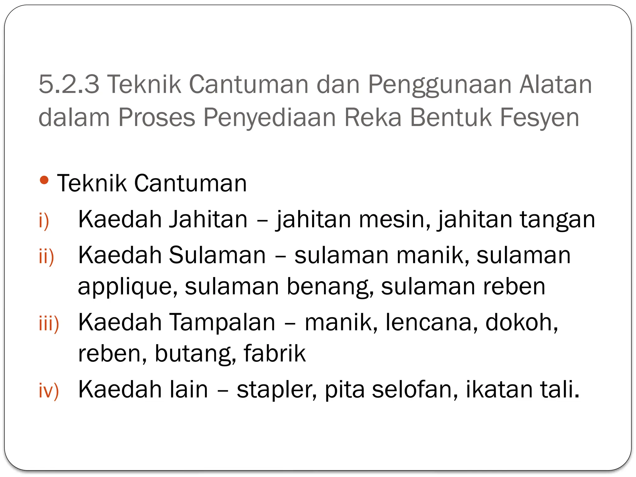 NOTA RBT SEKOLAH MENENGEAH TINGKATAN 1 REKA BENTUK FESYEN | PPTX
