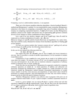 Justification of Montgomery Modular Reduction | PDF