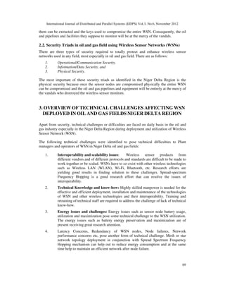 WIRELESS SENSOR NETWORK IN NIGER DELTA OIL AND GAS FIELD MONITORING: THE SECURITY CHALLENGES AND ...
