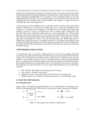 OPTIMIZED MULTIPLIER USING REVERSIBLE MULTICONTROL INPUT TOFFOLI GATES ...