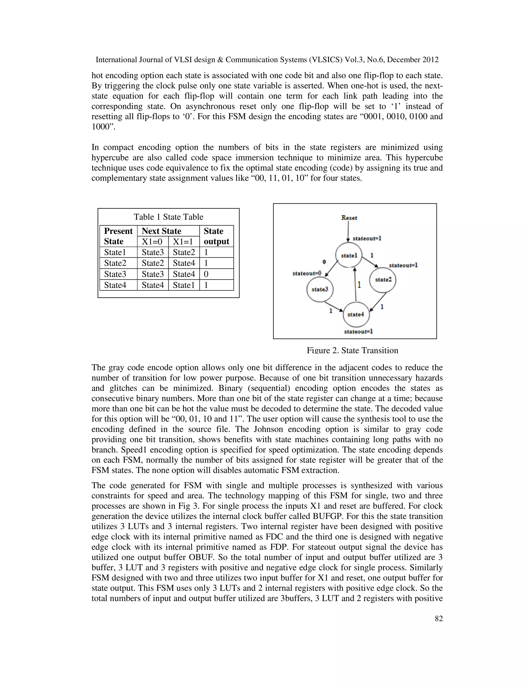 SYNTHESIS OPTIMIZATION FOR FINITE STATE MACHINE DESIGN IN FPGAS | PDF