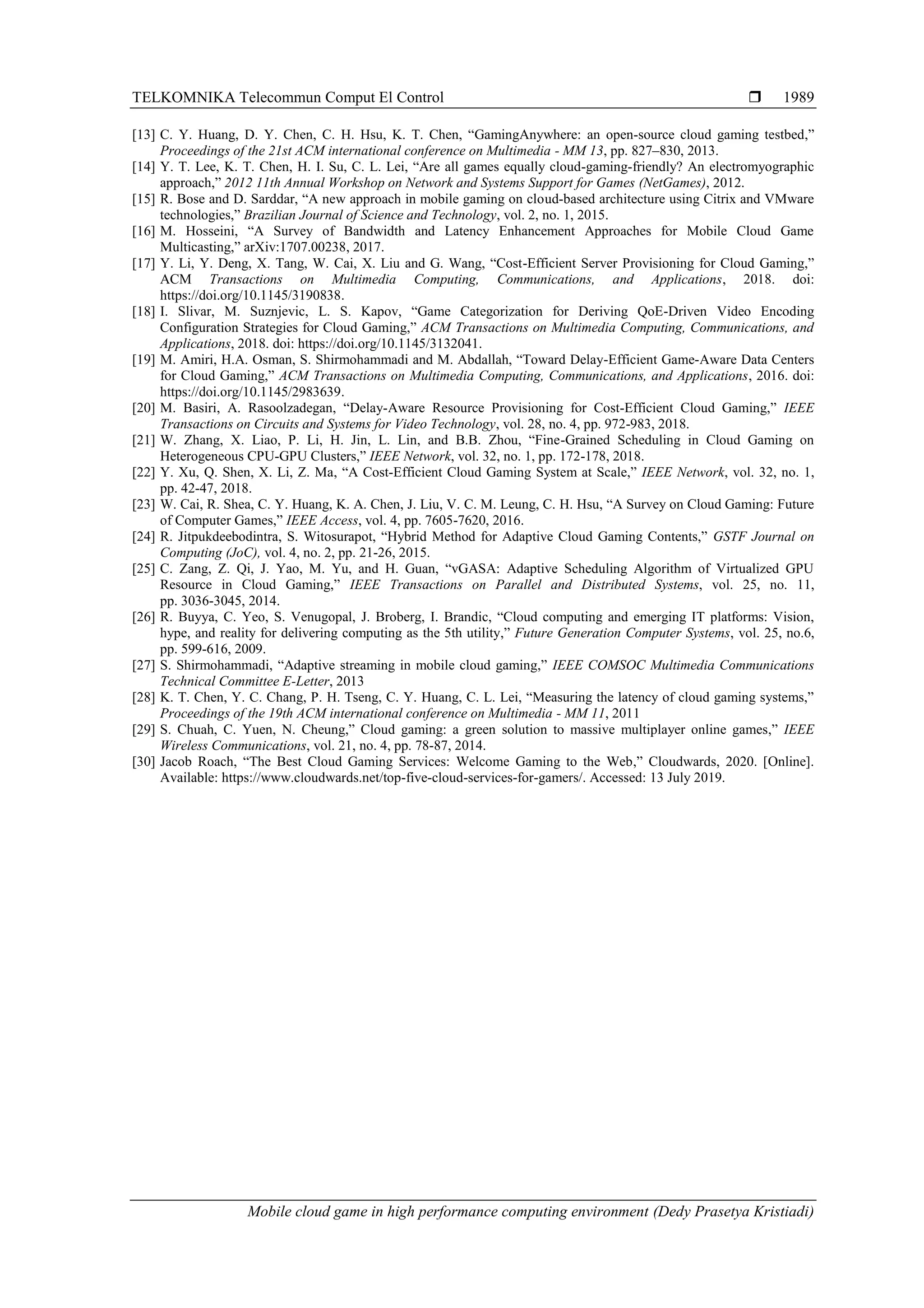 Mobile cloud game in high performance computing environment | PDF | Computing | Technology ...