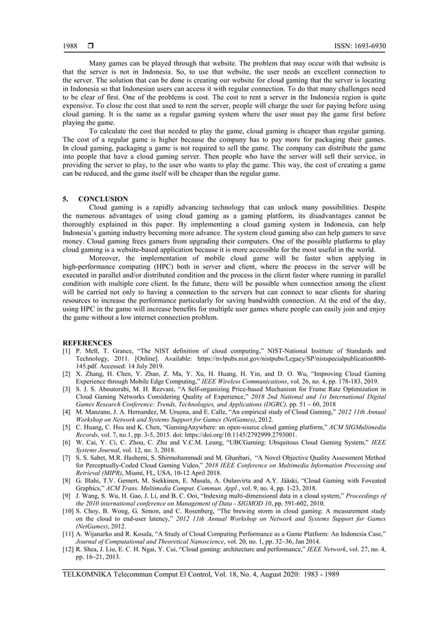 Mobile cloud game in high performance computing environment | PDF | Computing | Technology ...