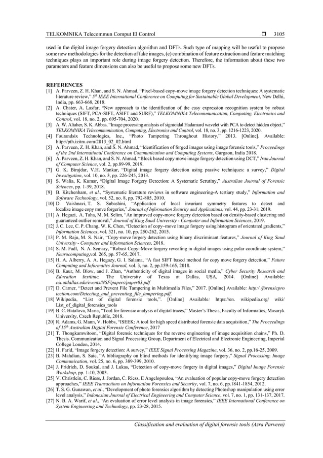 Classification and evaluation of digital forensic tools | PDF