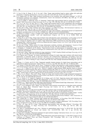 Improving the iterative back projection estimation through Lorentzian ...