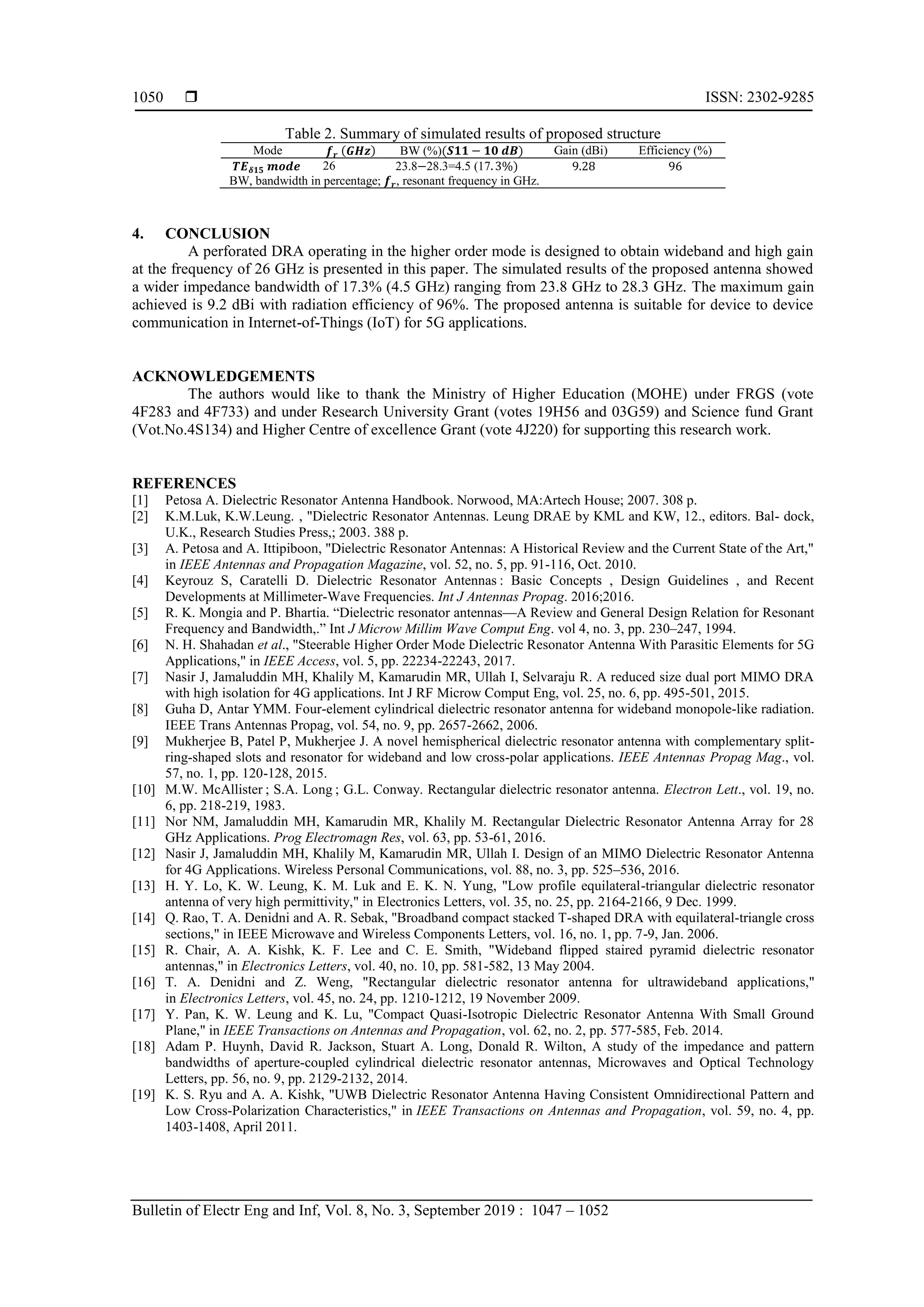 Wideband and high gain dielectric resonator antenna for 5G applications ...