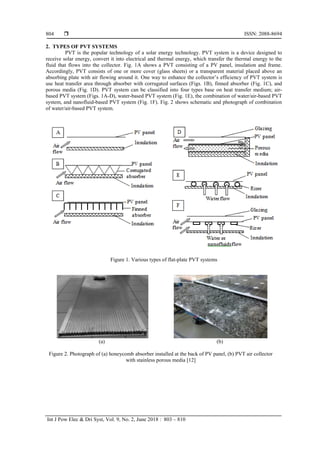 R&D of Photovoltaic Thermal (PVT) Systems: an Overview | PDF
