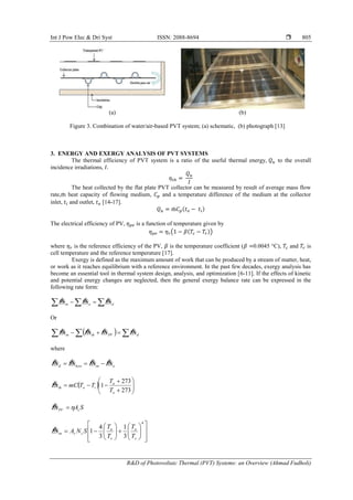 R&D of Photovoltaic Thermal (PVT) Systems: an Overview | PDF