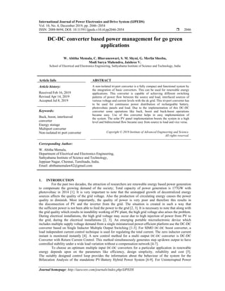 DC-DC converter based power management for go green applications | PDF