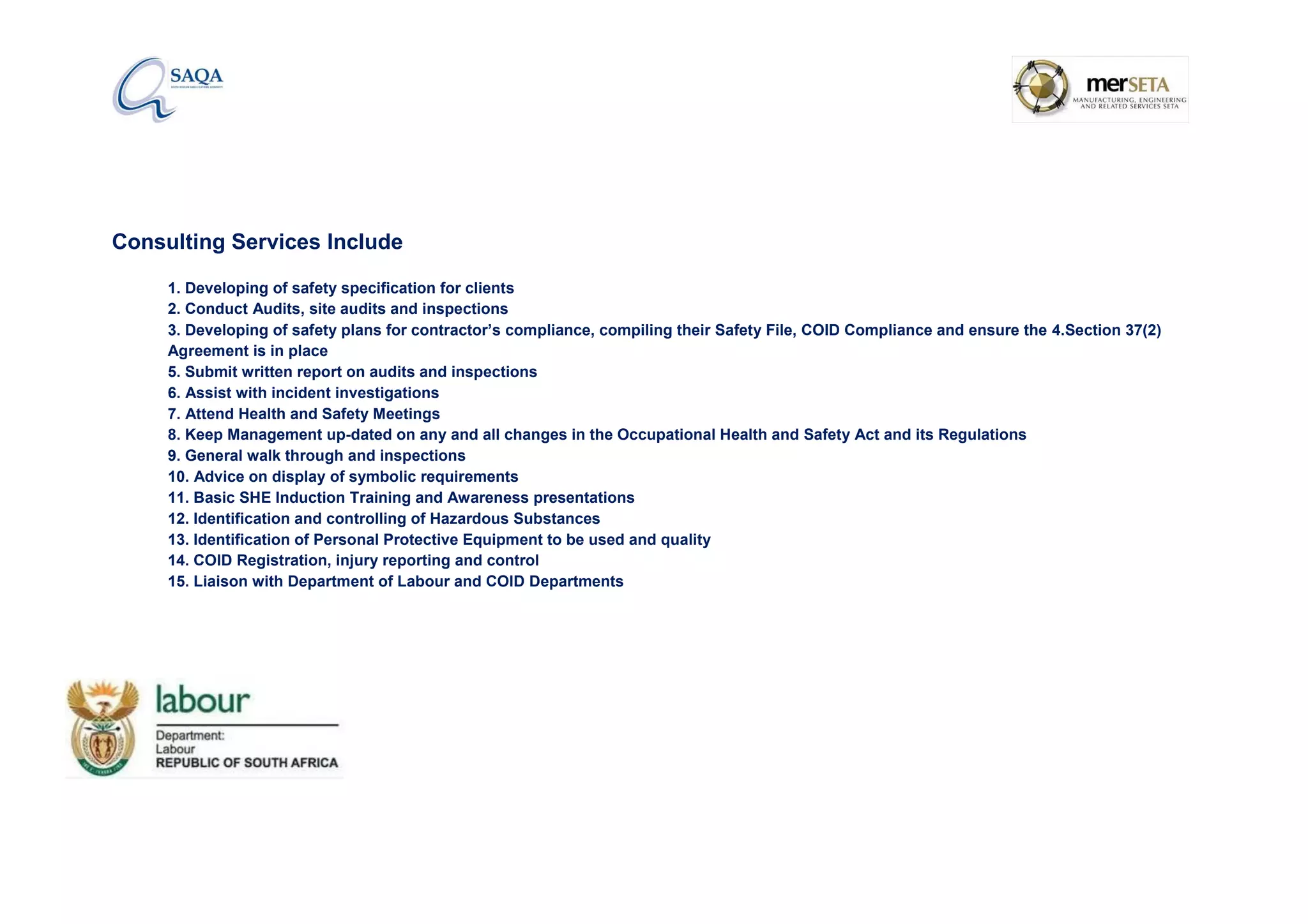 SAFEWAY SAFETY CONSULTANCE - Copy (2) | PDF
