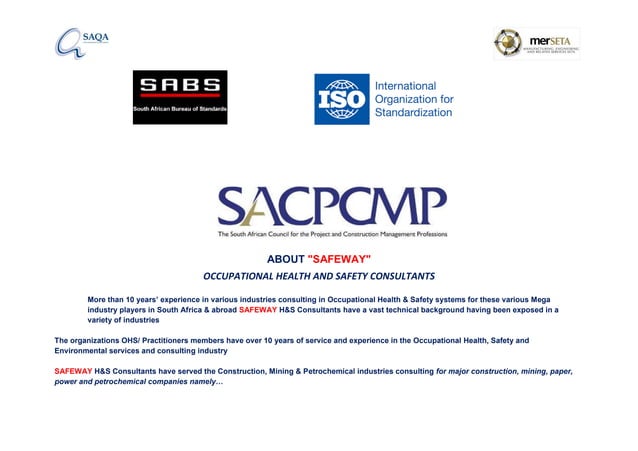 SAFEWAY SAFETY CONSULTANCE - Copy (2) | PPT