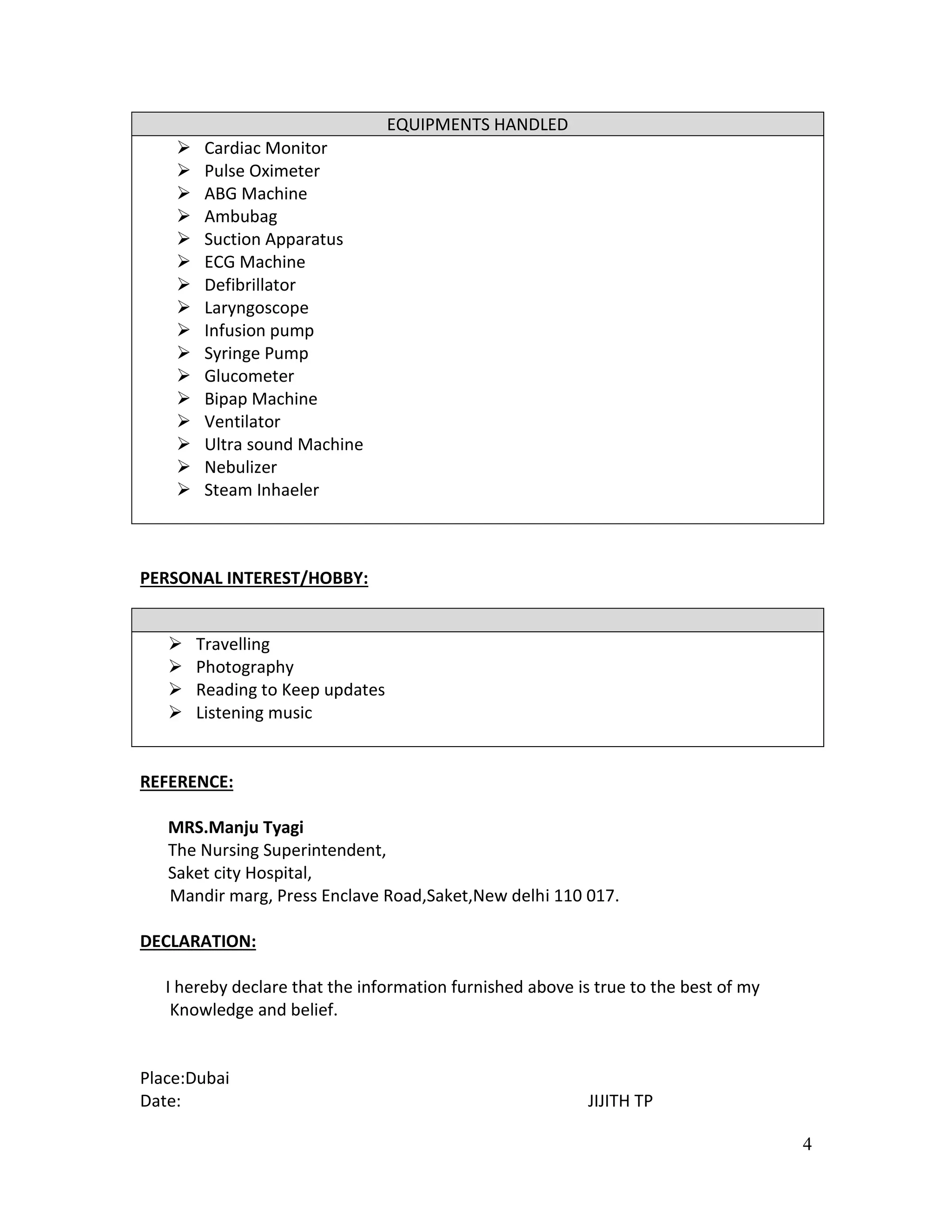 Jijith's cv with DHA Eligibity letter | PDF