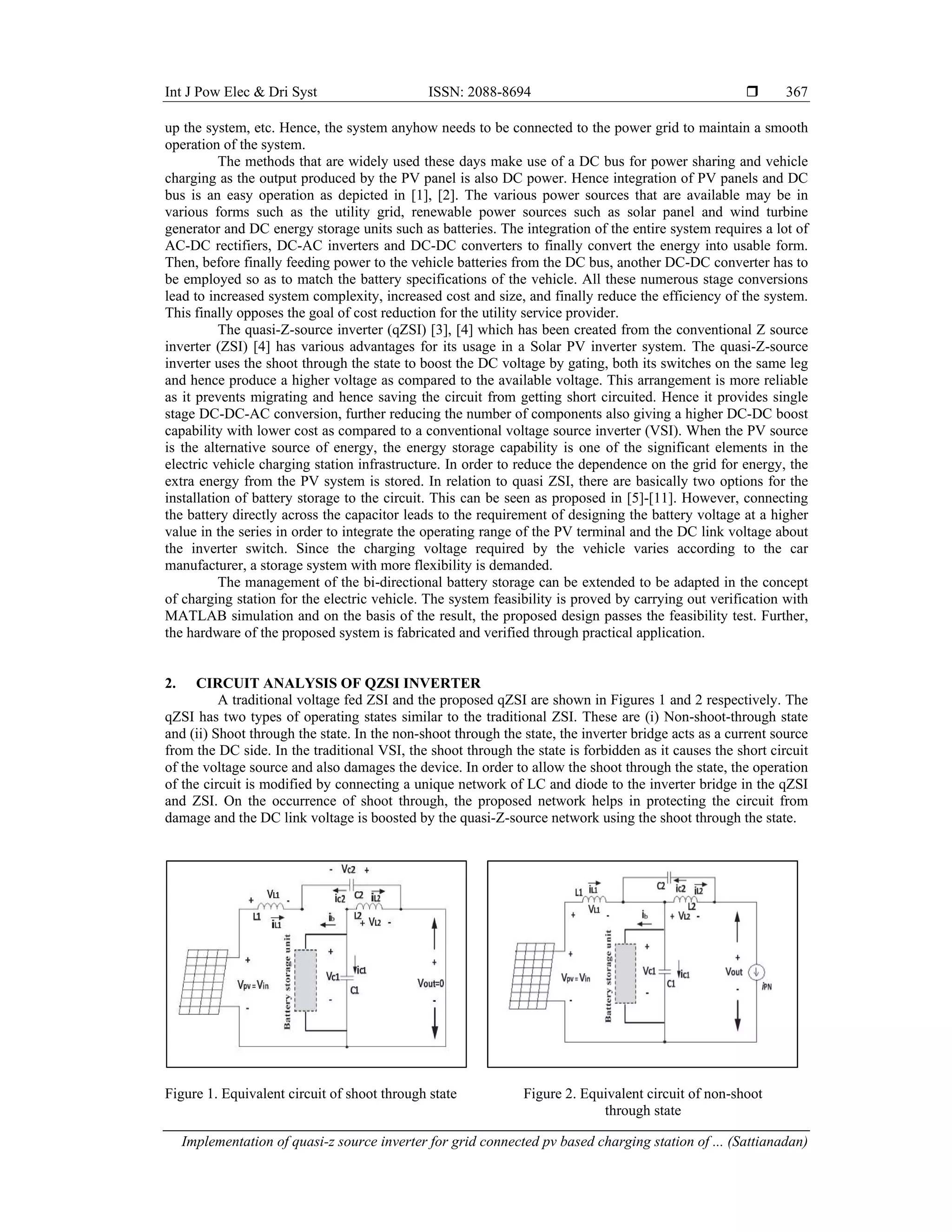 Implementation of quasi-z source inverter for grid connected PV based charging station of ...