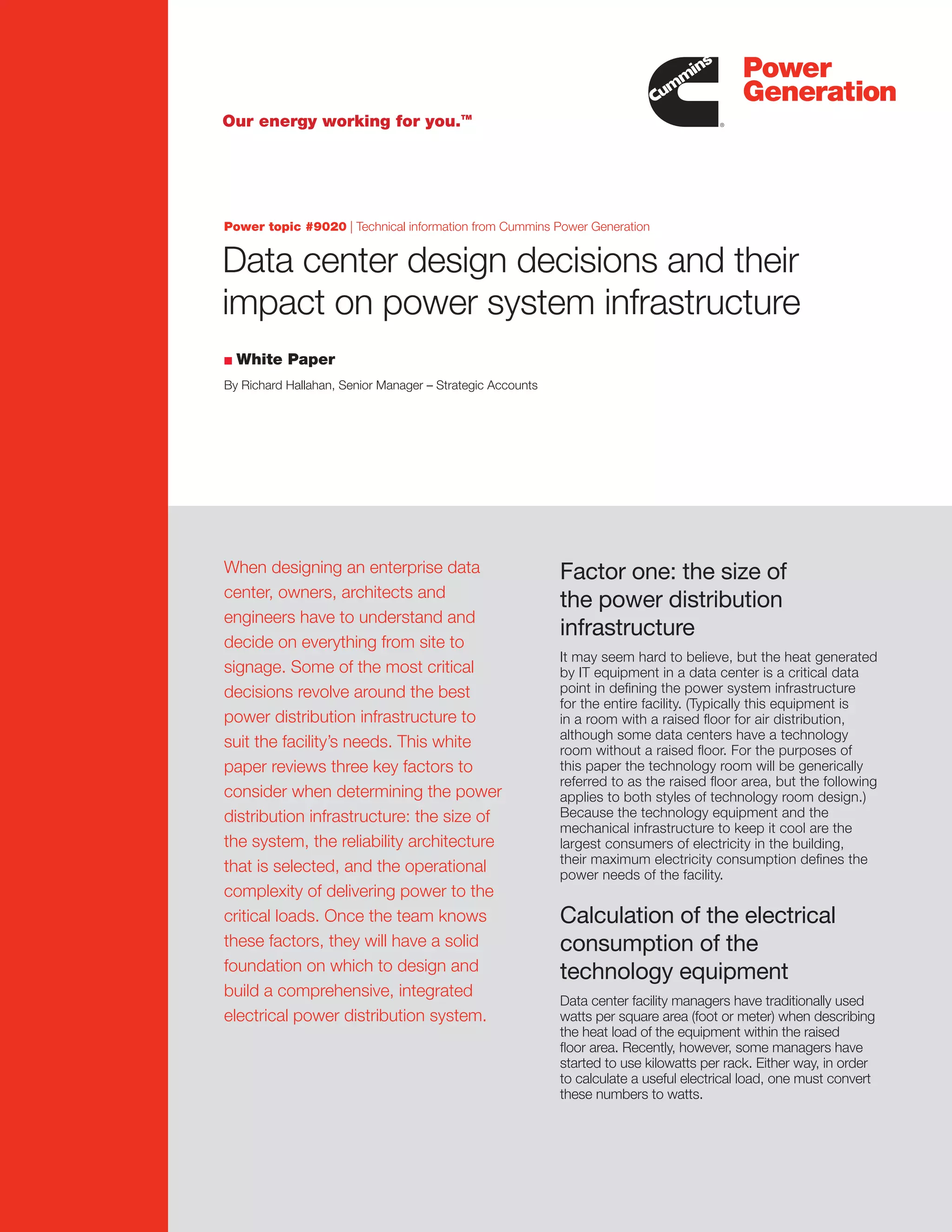 White Paper-Data Centers Design Decisions | PDF