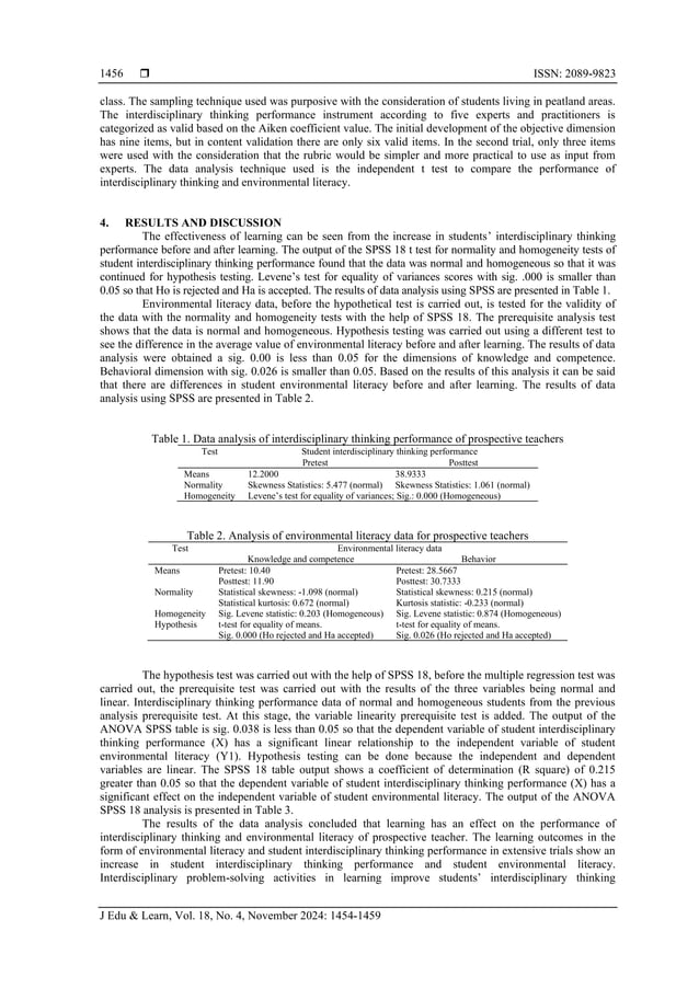 Science interdisciplinary learning approach: a study interdisciplinary ...