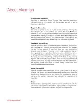 Akerman's Sports Capabilities_2016 | PDF