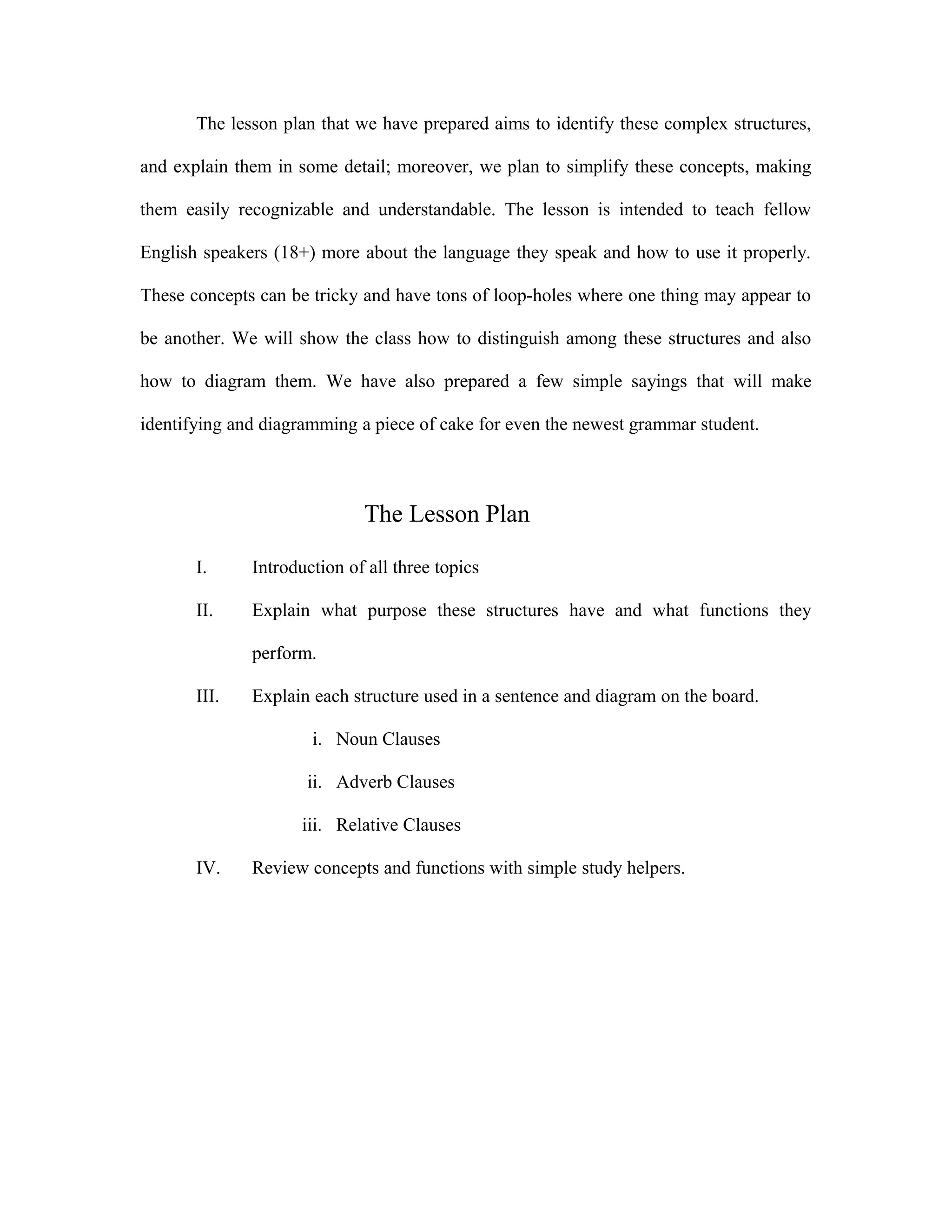 grammar project NRA clauses | PDF