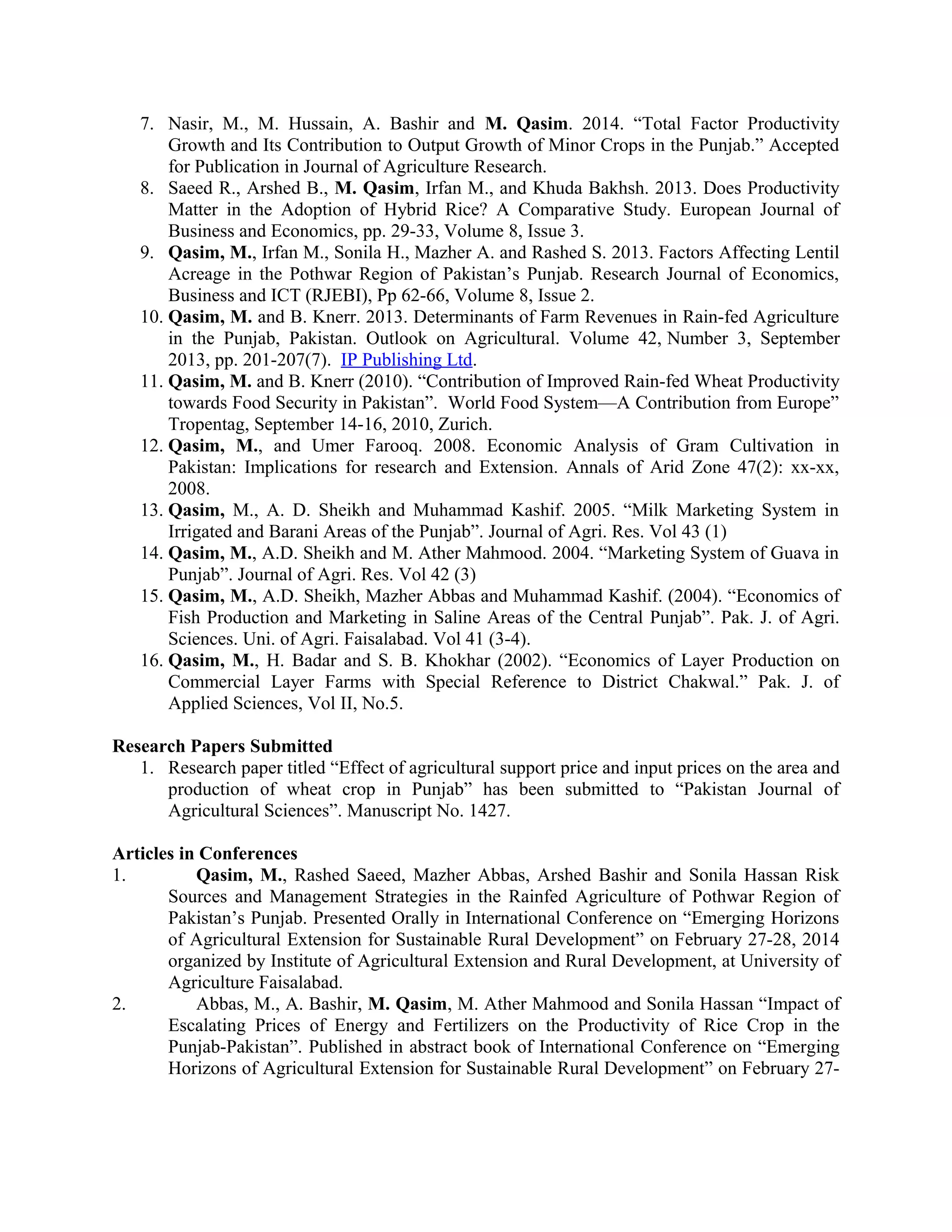 Qasim cv 18-08-15 | PDF