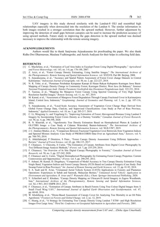 Comparing canopy density measurement from UAV and hemispherical ...