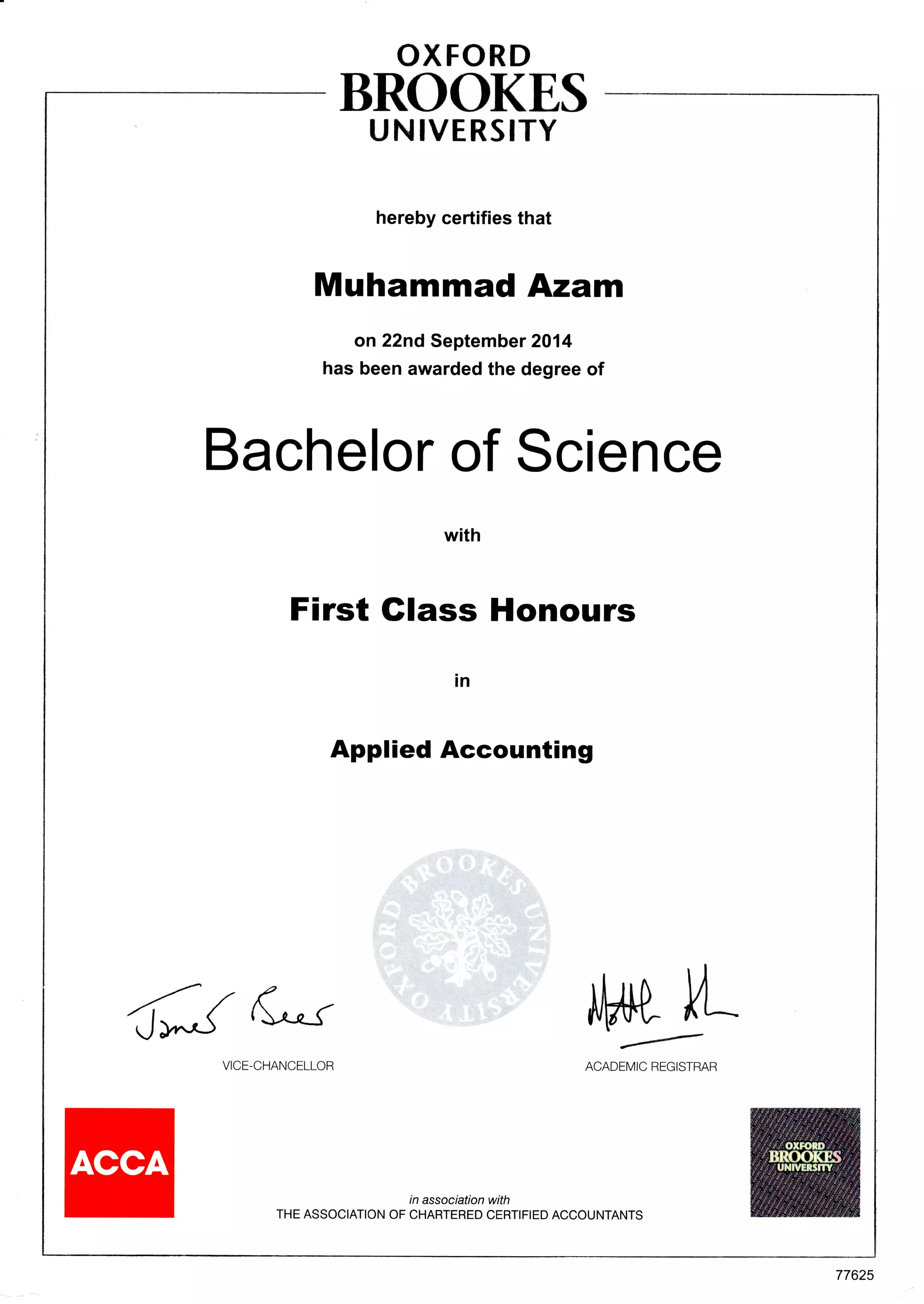 0 - Muhammad Azam BSc (Hons) Applied Accounting | PDF 0 - Muhammad Azam BSc (Hons) Applied Accounting | PDF