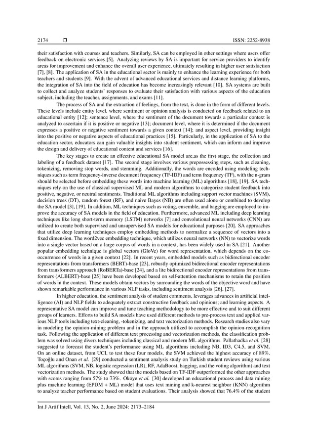 Sentiment analysis of student feedback using attention-based RNN and transformer embedding | PDF